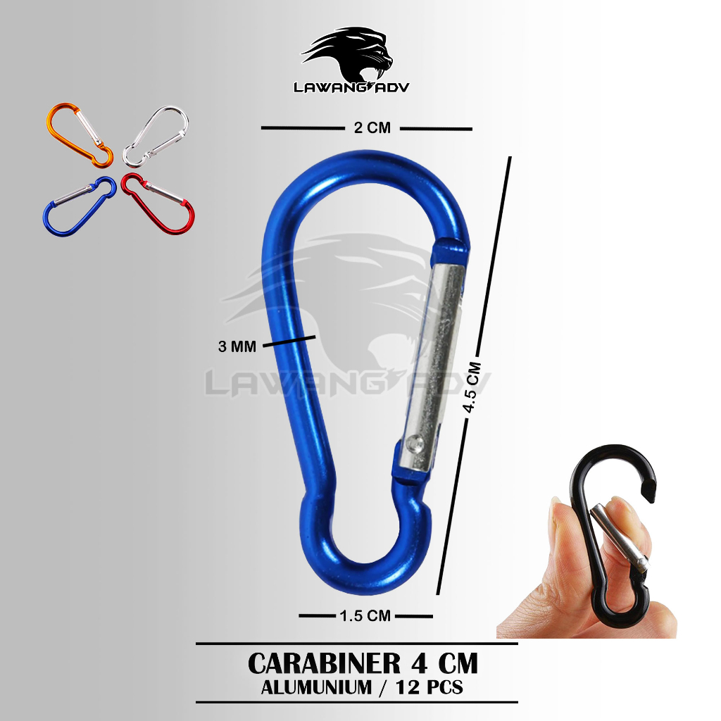 Jual carabiner acecoris gantungan kunci size 4 cm carabiner kecil ...