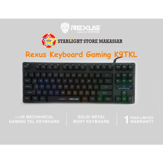 Jual Rexus Keyboard Gaming K9TKL | Shopee Indonesia