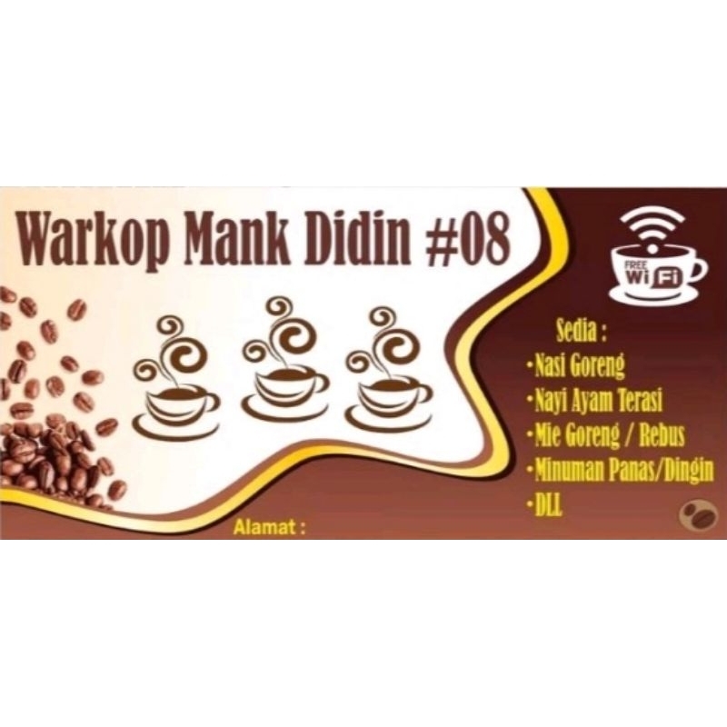 Jual SPANDUK BANNER WARKOP / WARUNG KOPI | Shopee Indonesia