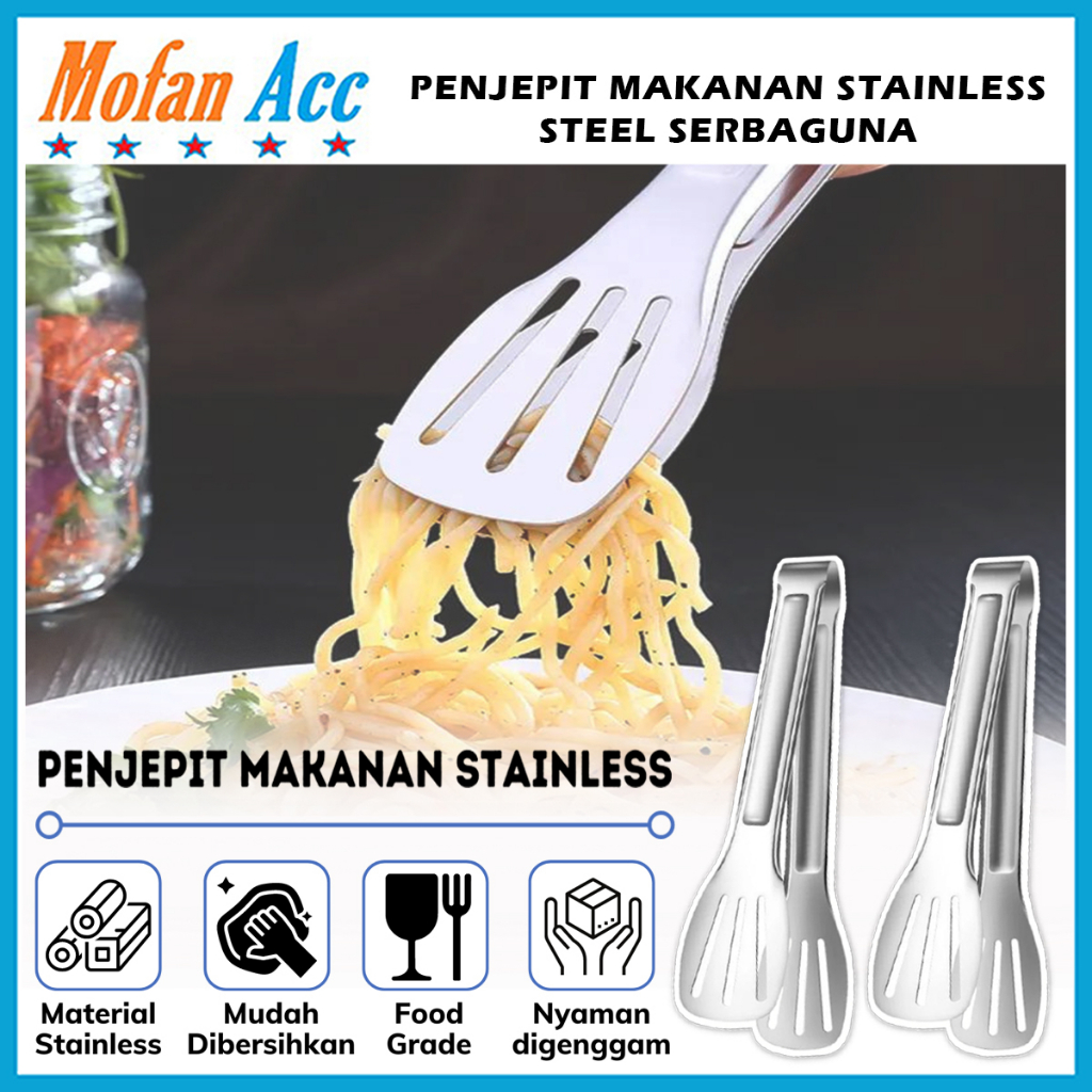Jual Capitan Makanan Stainless Steel 18cm / Alat Jepit Makanan Food ...