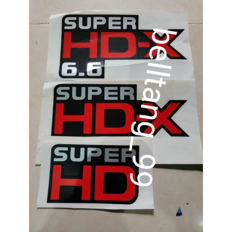 Jual Stiker sticker super hdx 6.6/ stiker super hdx/ stiker super hd ...
