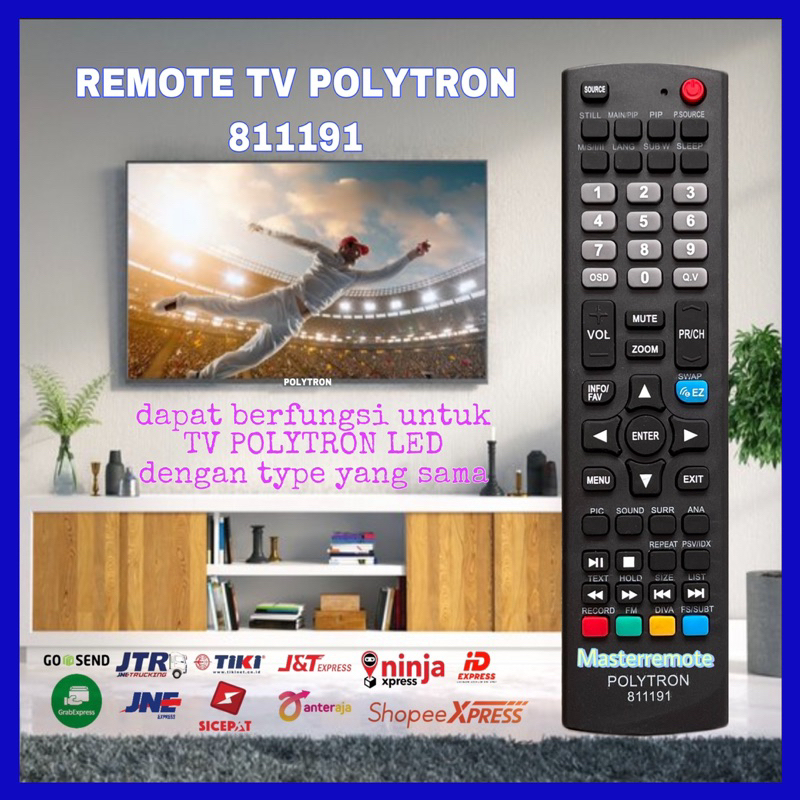 Jual REMOT REMOTE TV POLYTRON LCD LED 81I191 | Shopee Indonesia