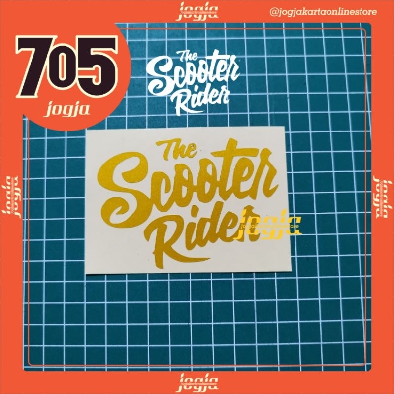 Jual Stiker Vespa The Scooter Rider Sticker Cutting Piaggio Skuter ...