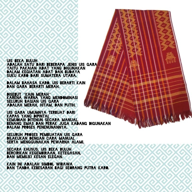 Jual Uis Karo Beka Buluh Legot 4 (Motif 1) | Shopee Indonesia