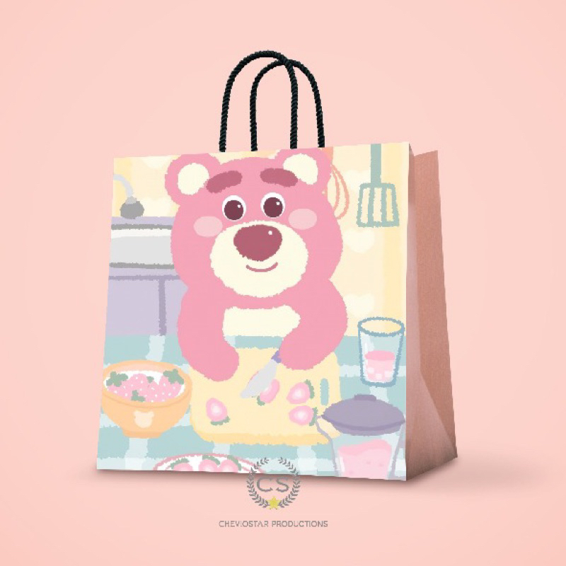 Jual Paperbag Custom Lotso Toy Story Cheviostar Goodie Bag Ulang Tahun ...