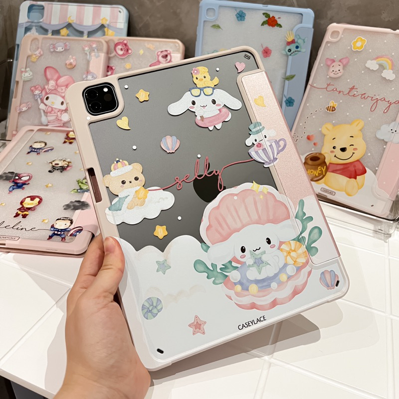 Jual FLIP Case PINK Cinnamon Collections ipad 5 / 6 / 7 / 8 / 9 / 10 ...