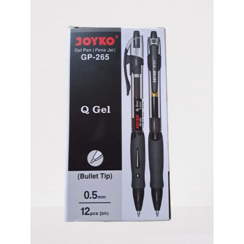 Jual PEN JOYKO GP-265 , 0.5mm WARNA HITAM (1box isi 12pcs) | Shopee Indonesia