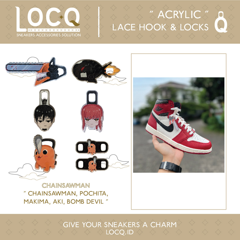 Jual Aksesoris Tali Sepatu Acrylic Chainsaw Man Bomb Devil Aki Makima Pochita | Shoelaces ...