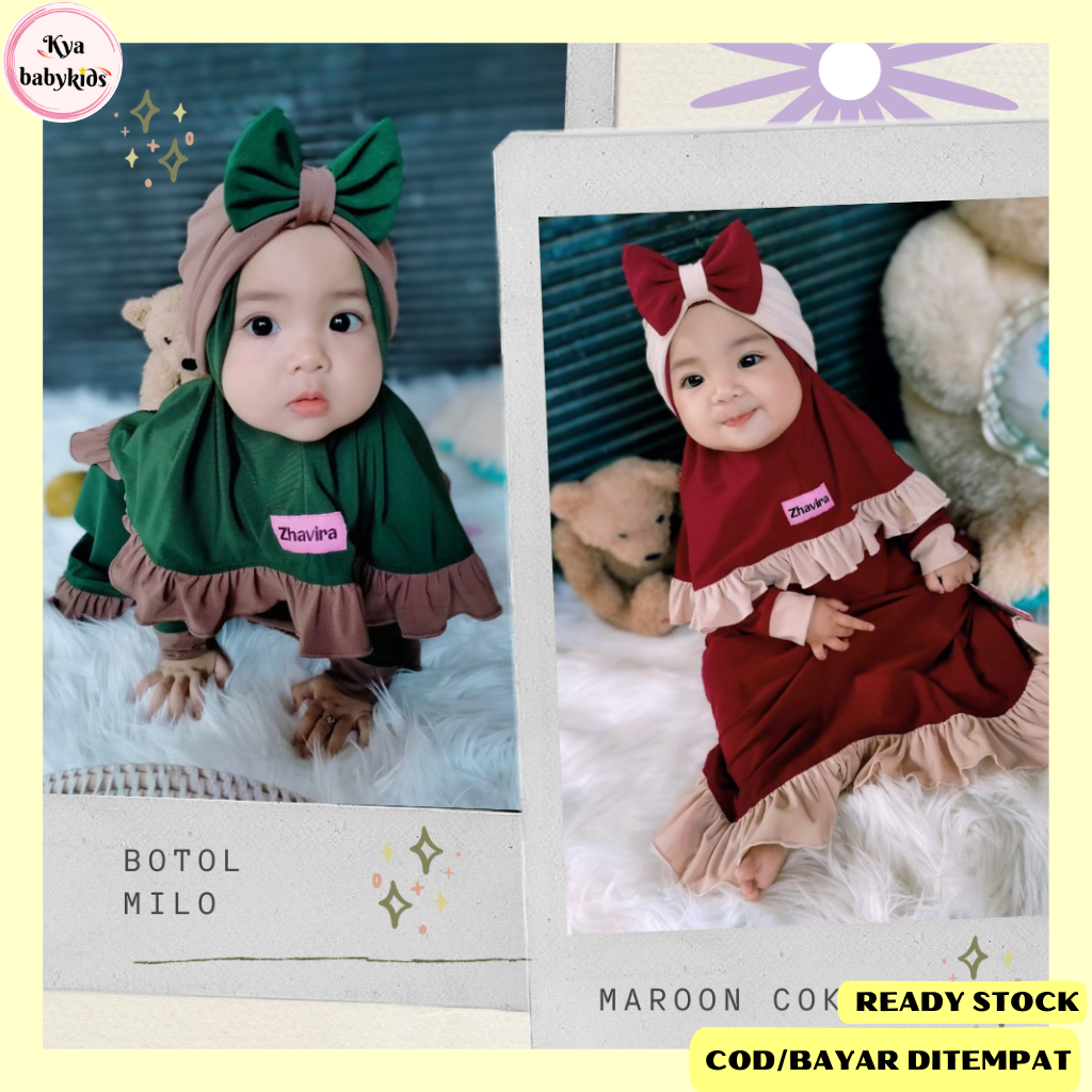 Jual Baju Gamis Anak Zhavira 1 2 3 4 5 6 Tahun Bayi 0 6 Bulan New Born ...