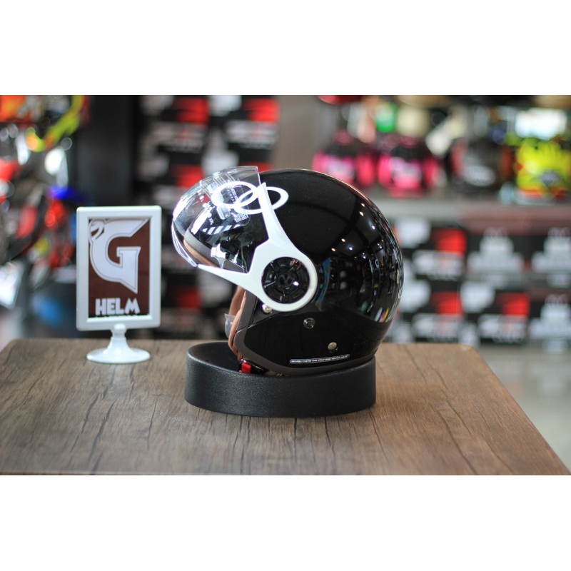 Jual Helm Cargloss Hijab Half Face Retro YRH Half Face Ori Cargloss ...