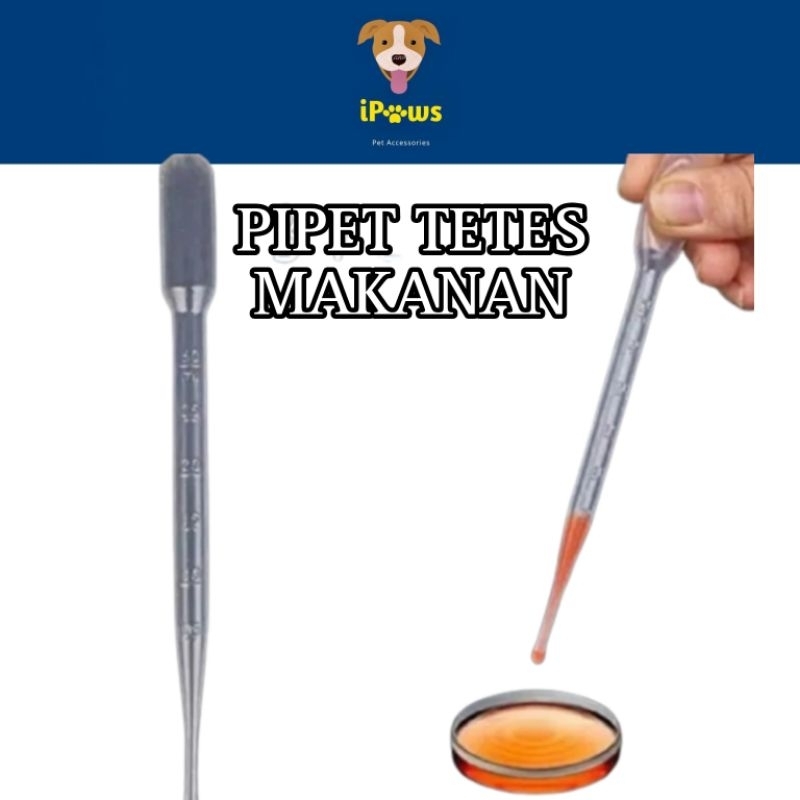 Jual PIPET TETES MAKANAN OBAT MINUMAN 3ML 2ML 1ML / PIPET PLASTIK ...
