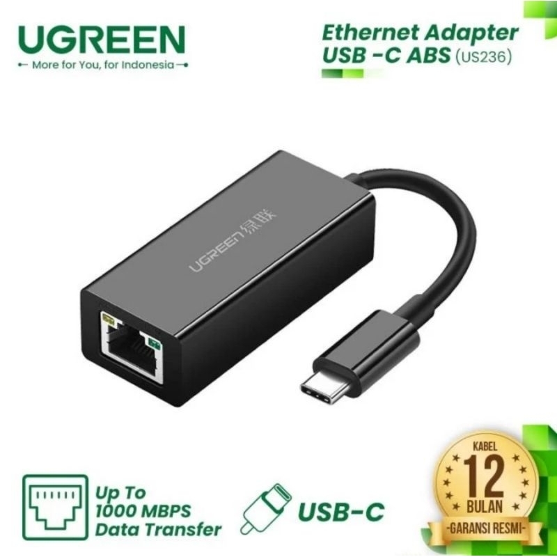 Jual Ugreen Usb C to LAN Ethernet Type C to RJ45 1000mbps - 50307 ...
