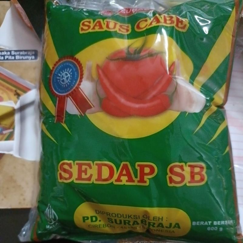 Jual ASLI saos sambal pedas sedap SB (600 gram) | Shopee Indonesia