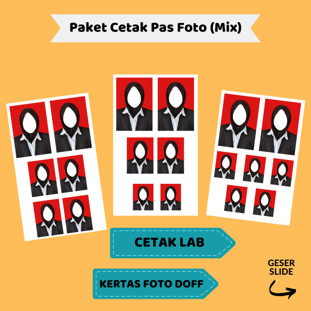Jual Paket Cetak Pas Foto Lab 4X6 3X4 2X3 Mix Ukuran | Shopee Indonesia