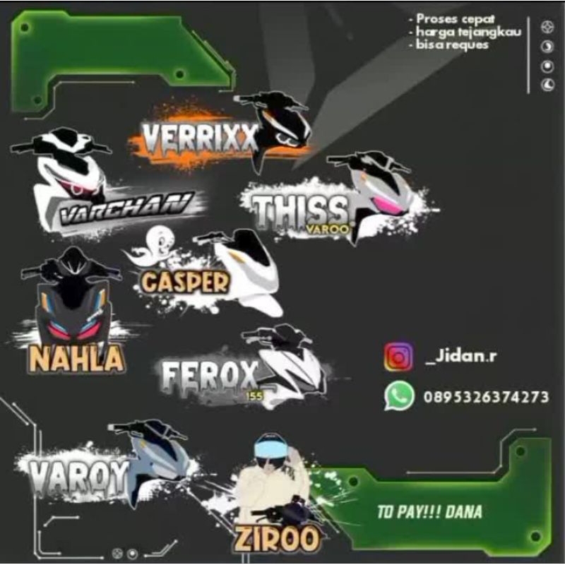 Jual VEKTOR MOTOR & NAMA JOKI & NAMA BENGKEL | Shopee Indonesia