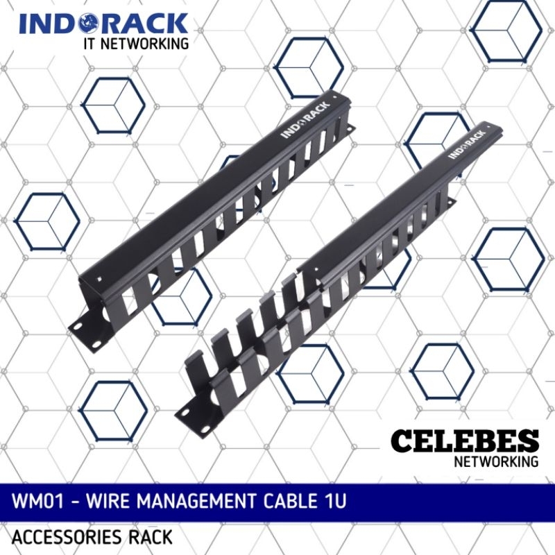 Jual WM01 Horizontal Wire Management Cable 1U Wiring Panel | Shopee ...