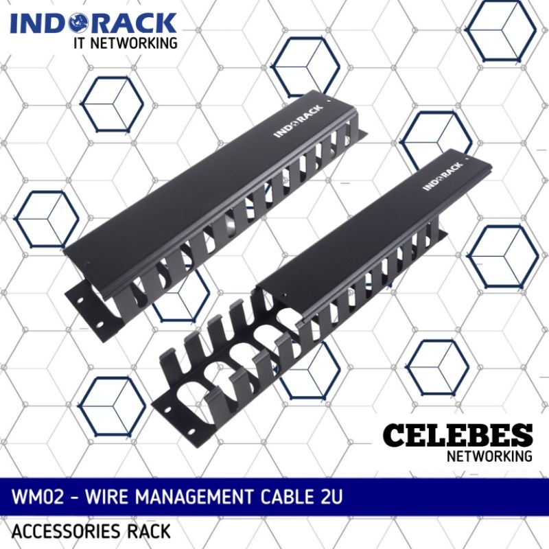 Jual WM02 Horizontal Wire Management Cable 2U Wiring Panel | Shopee Indonesia