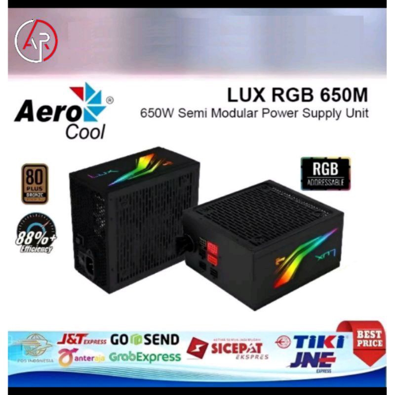 Jual Aerocool LUX RGB 650M Modular PSU 80+ BRONZE 650W 650Watt 650 ...