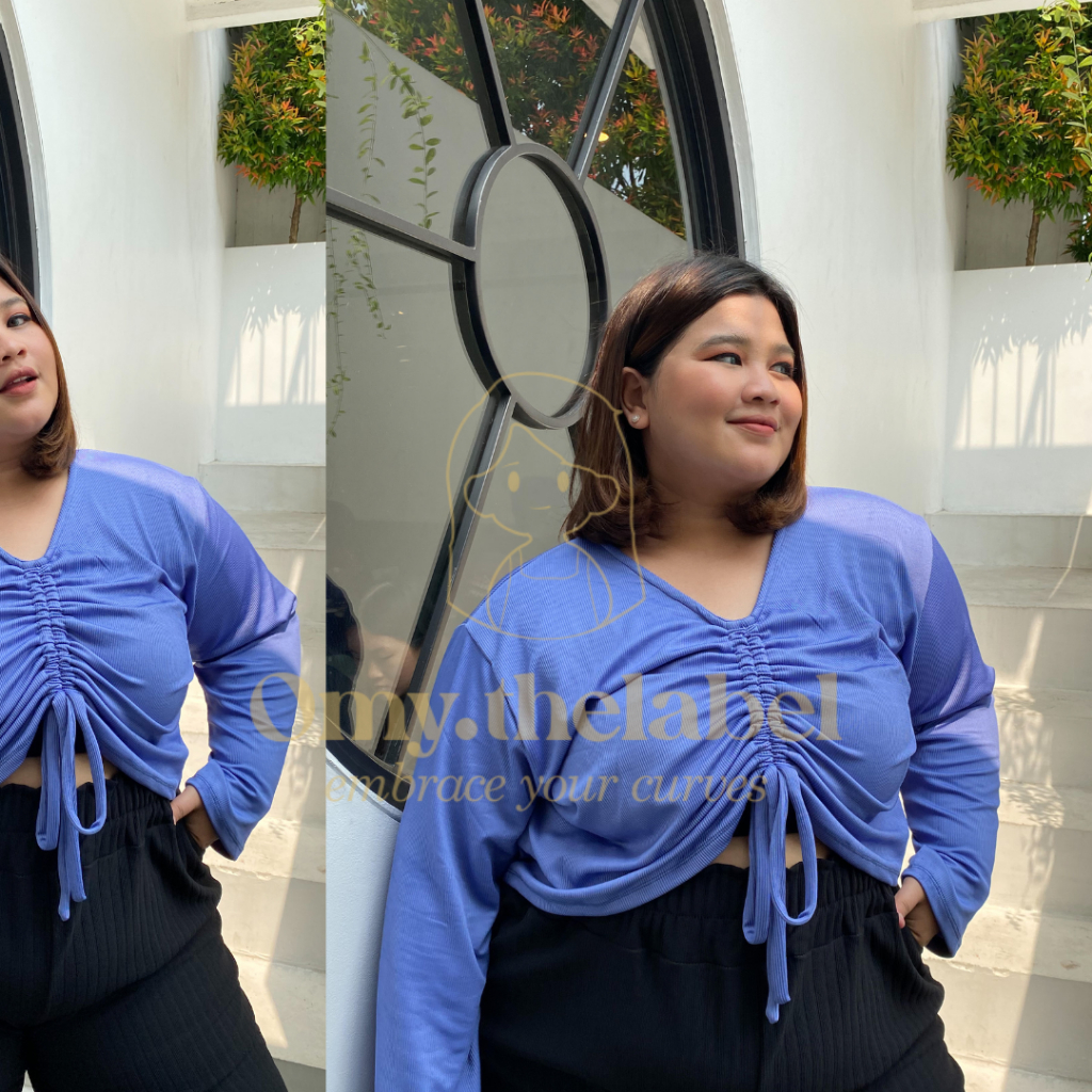 Jual CLARA CROP SHIRT/ BAJU CROP JUMBO/ CROP JUMBO/ BAJU CROP BIG SIZE ...