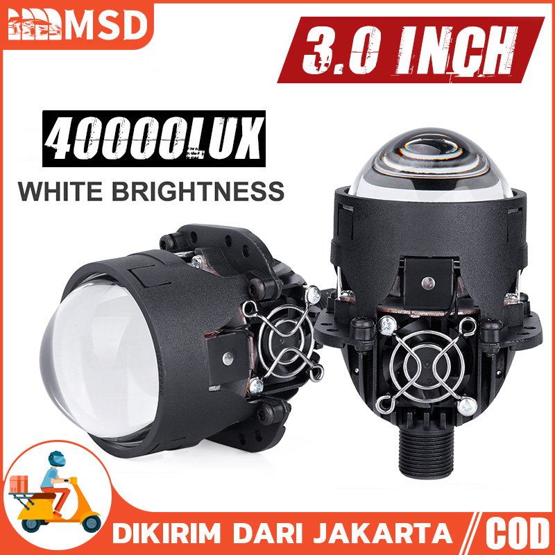 Jual BILED WST 3 INCH Fiber Karbon DC 55W/12V PROJECTOR LED BLUE LENS ...