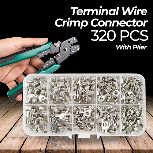 Jual Terminal Wire Crimp Connector Electrical Kit U/O Shaped 320 PCS ...