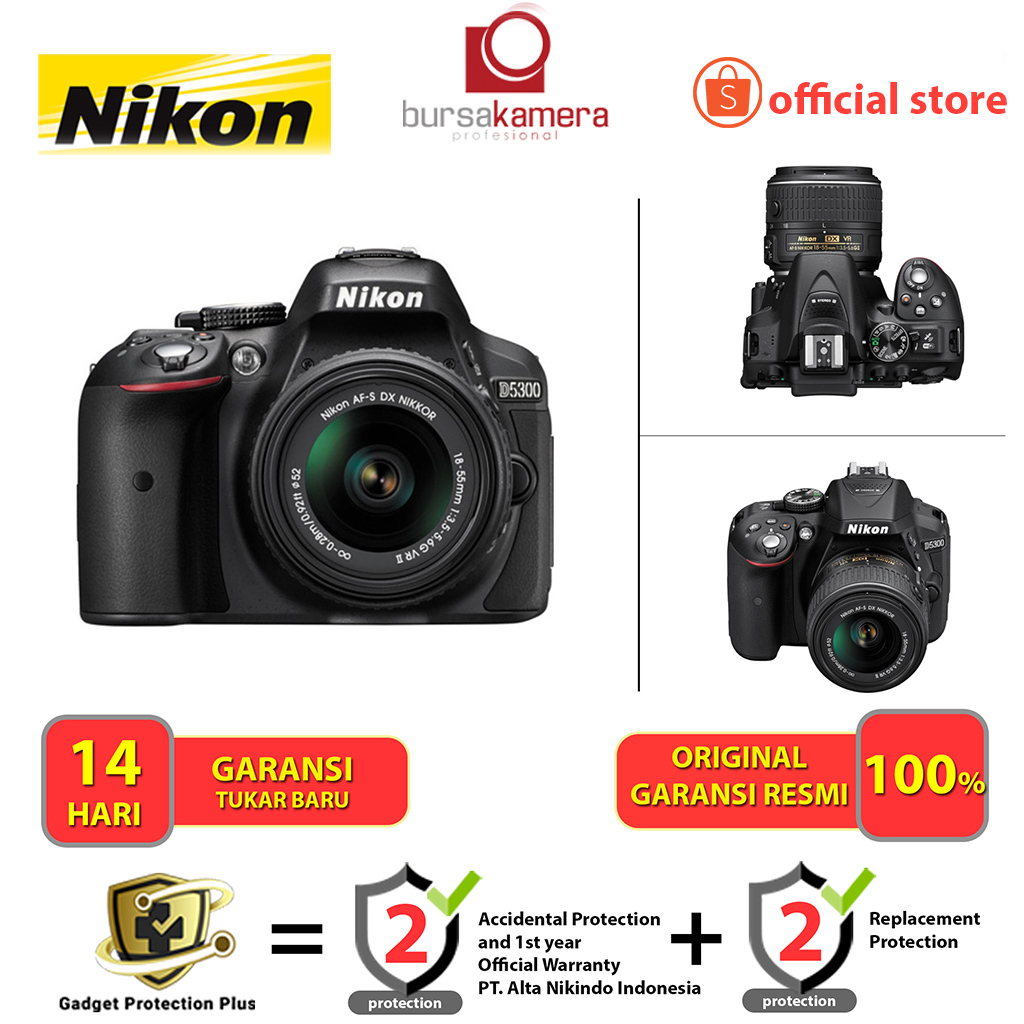 Jual Nikon D5300 DSLR With 18-55mm Lens CAMERA | Shopee Indonesia