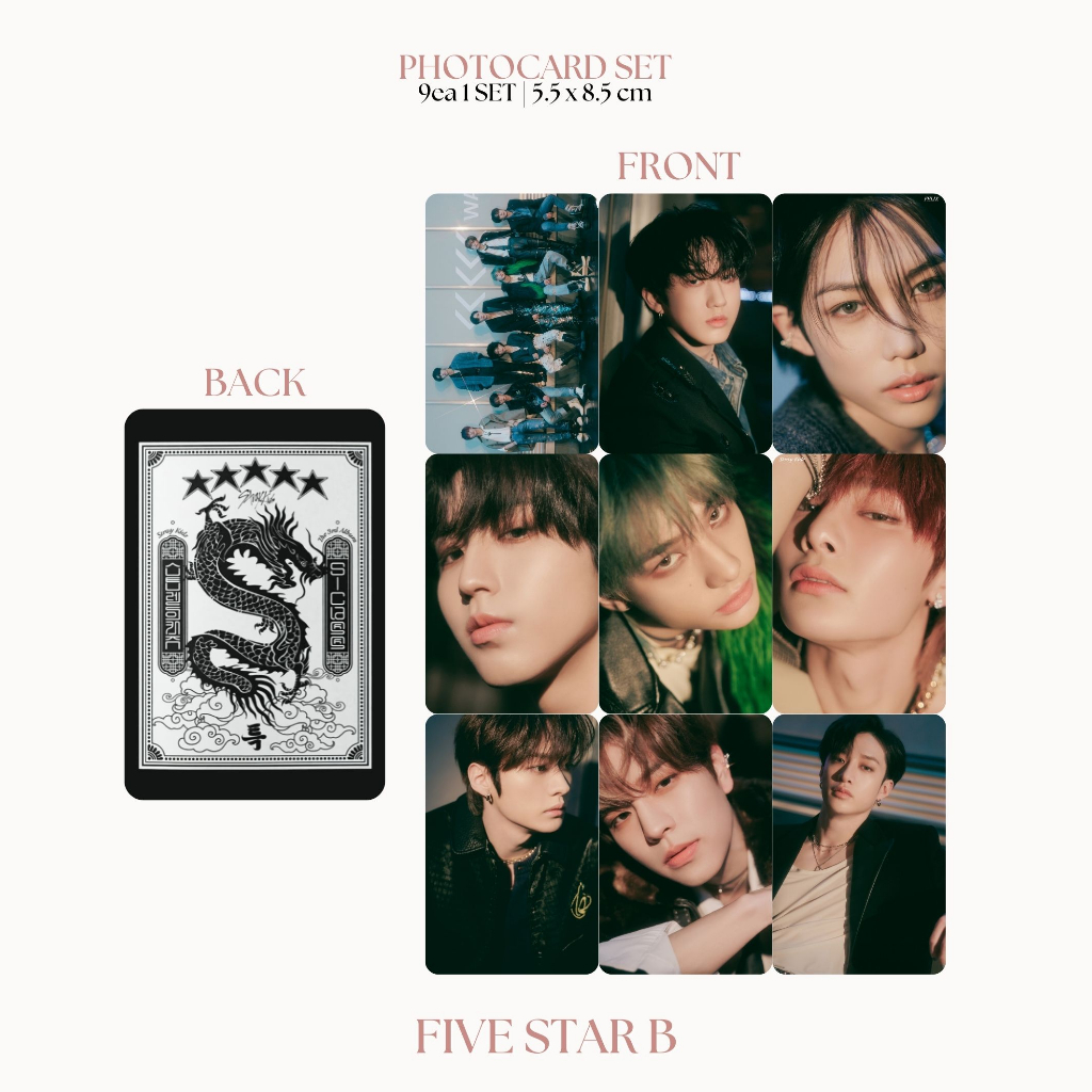 Jual PHOTOCARD STRAY KIDS DOMINATE 2SISI (ISI 9 PCS + LAMINASI 2 SISI ...