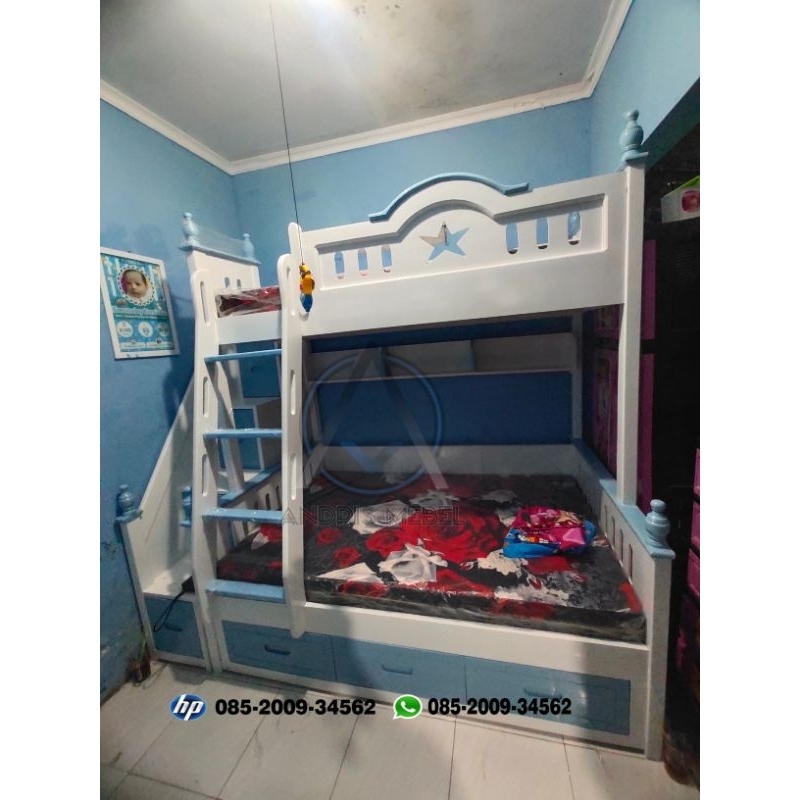 Jual Tempat tidur tingkat anak laci, ranjang anak tingkat murah, bunk ...
