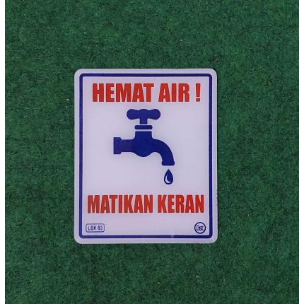 Jual Label Akrilik Hemat Air Matikan Kran | Shopee Indonesia