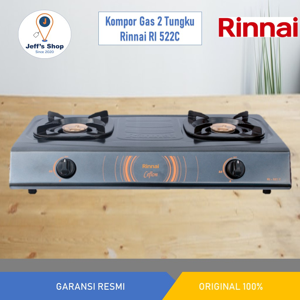 Jual Kompor Gas 2 Tungku Rinnai RI 522C | Shopee Indonesia
