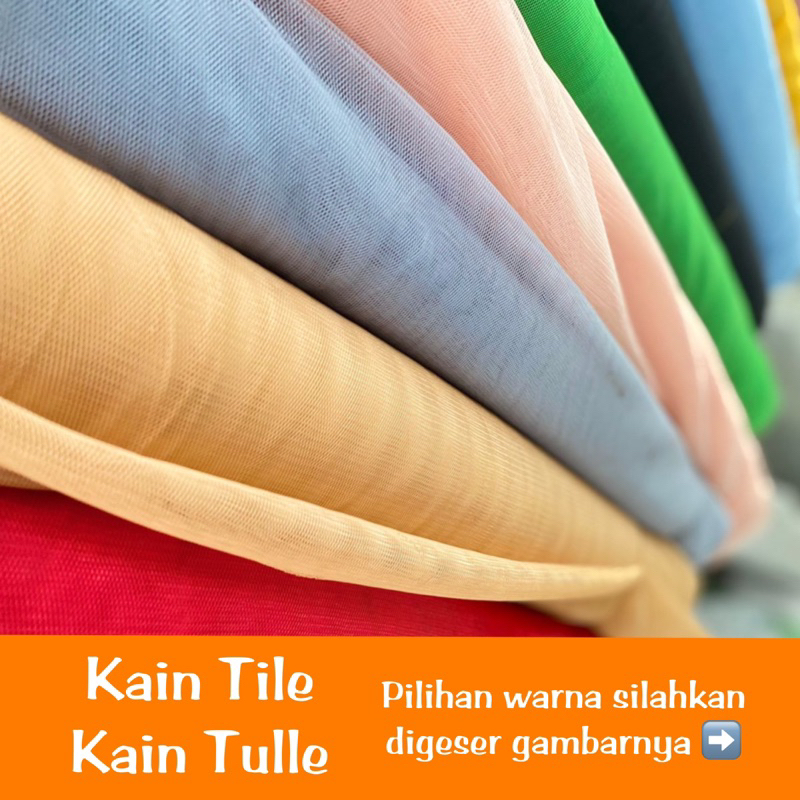 Jual Kain tile tille tulle tule halus lembut soft 150cm X 50cm | Shopee ...