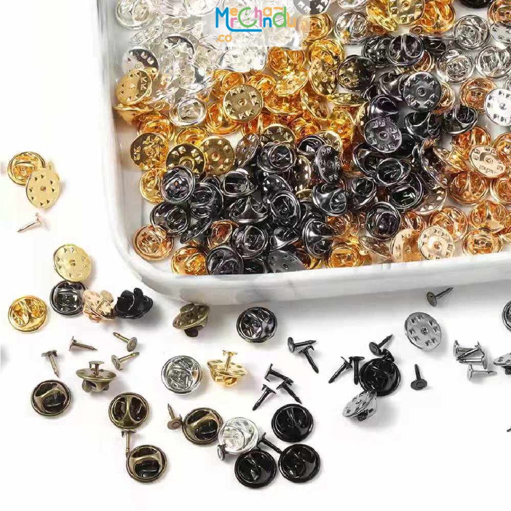 Jual Penutup Penjepit Jarum Paku Pin Enamel Gold Butterfly Pin Bros ...