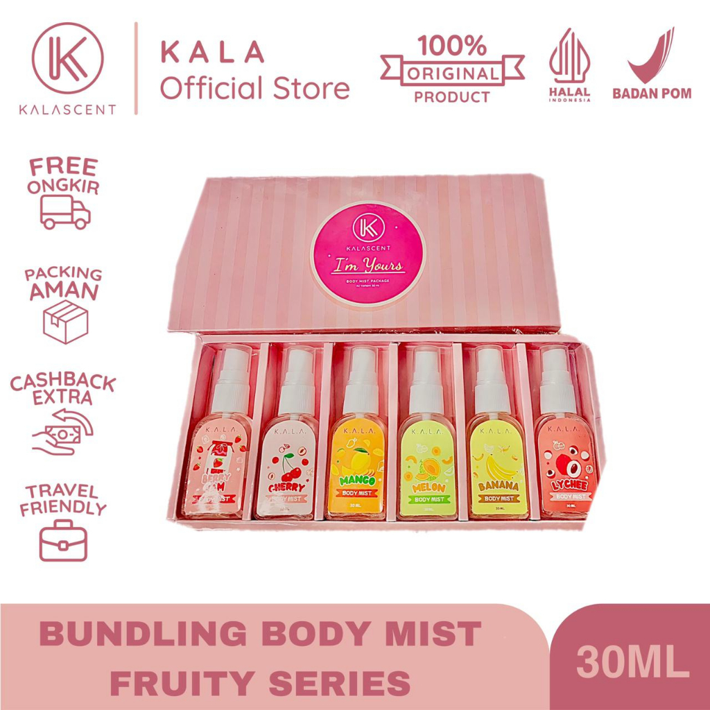 Jual KALA SCENT GET 6 PCS BODY MIST PACKAGE FRUITY SERIES SPRAY 30 ML ...