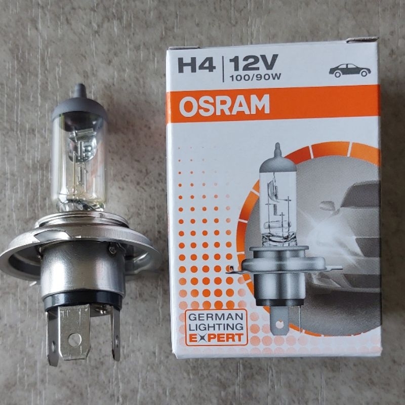 Jual Bohlam Lampu Halogen Standar OSRAM H4 12V 100/90W P43t | Shopee ...