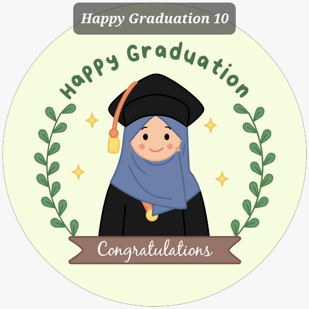 Jual (10pcs) Hang Tag Happy Graduation Wisuda Kelulusan Sekolah ...