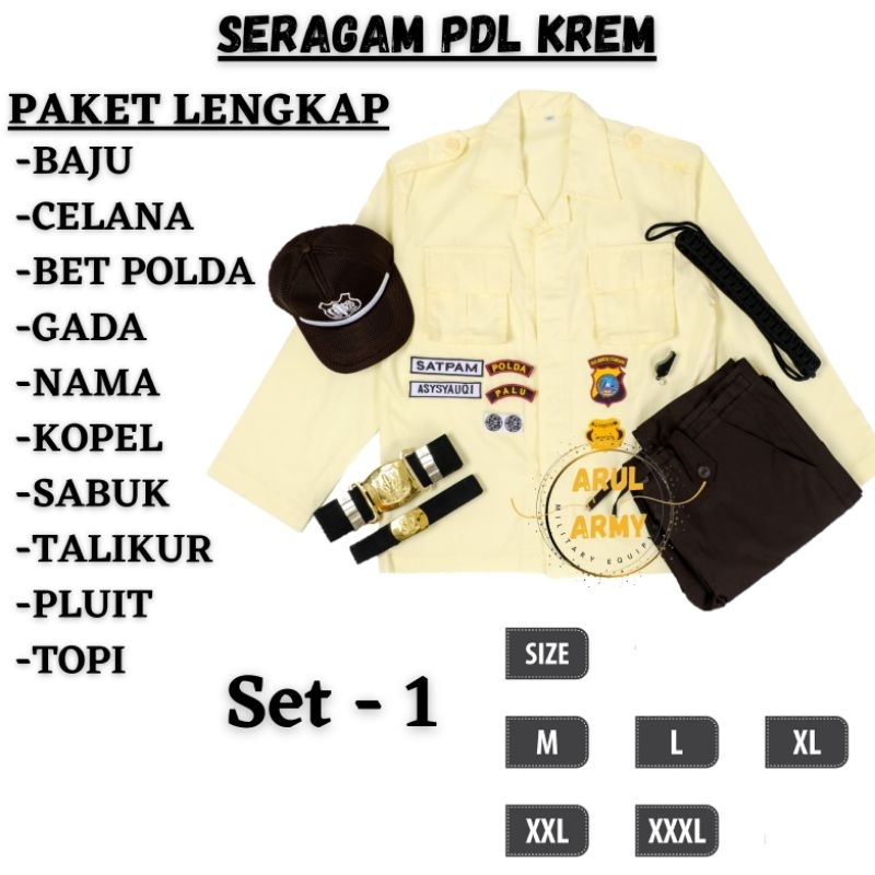 Jual PAKET LENGKAP BAJU SERAGAM SETELAN PDL PDH SATPAM SECURITY KREM ... Jual PAKET LENGKAP BAJU SERAGAM SETELAN PDL PDH SATPAM SECURITY KREM ...