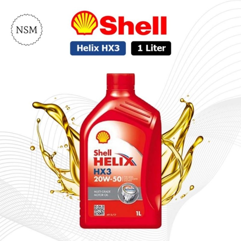 Jual Oli Shell Helix HX3 / Hx 3 Sae 20w-50 1 liter | Shopee Indonesia