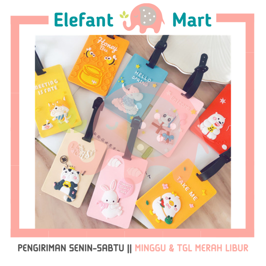 Jual ELEFANT Luggage Tag Gantungan Tas Label Koper Tanda Pengenal ID ...