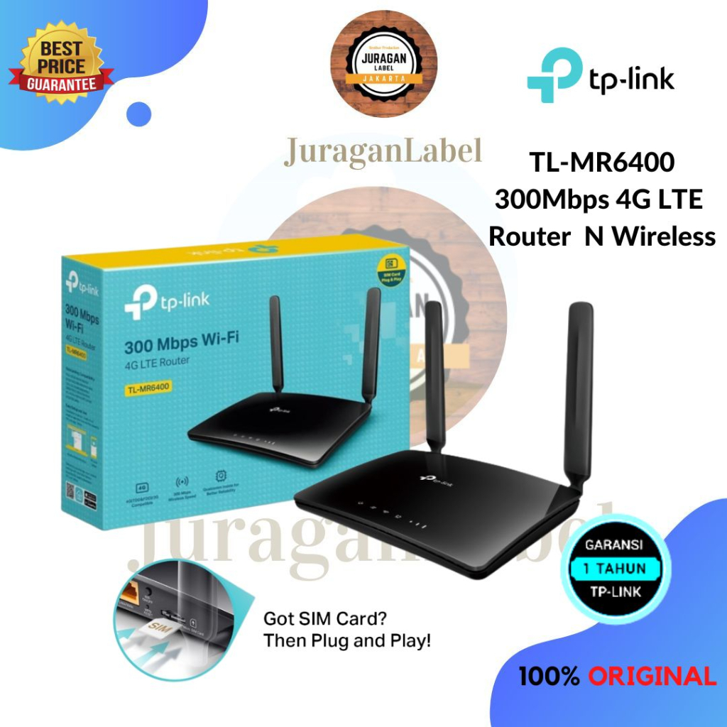 Jual TP-LINK TL-MR6400 4G LTE Router N Wireless TPLINK 300Mbps | Shopee ...