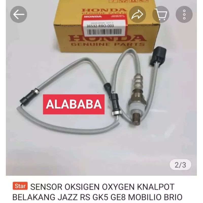 Jual sensor oksigen oxygen 02 knalpot belakang jazz rs gk8 mobilio brio ...