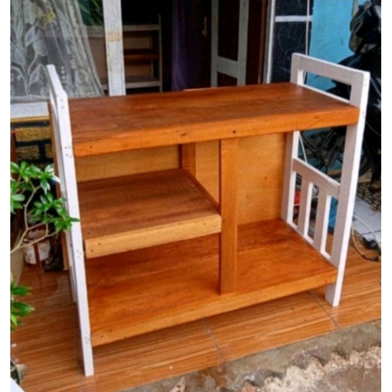 Jual RAK MEJA KAYU KOMPOR 2 TUNGKU | Shopee Indonesia