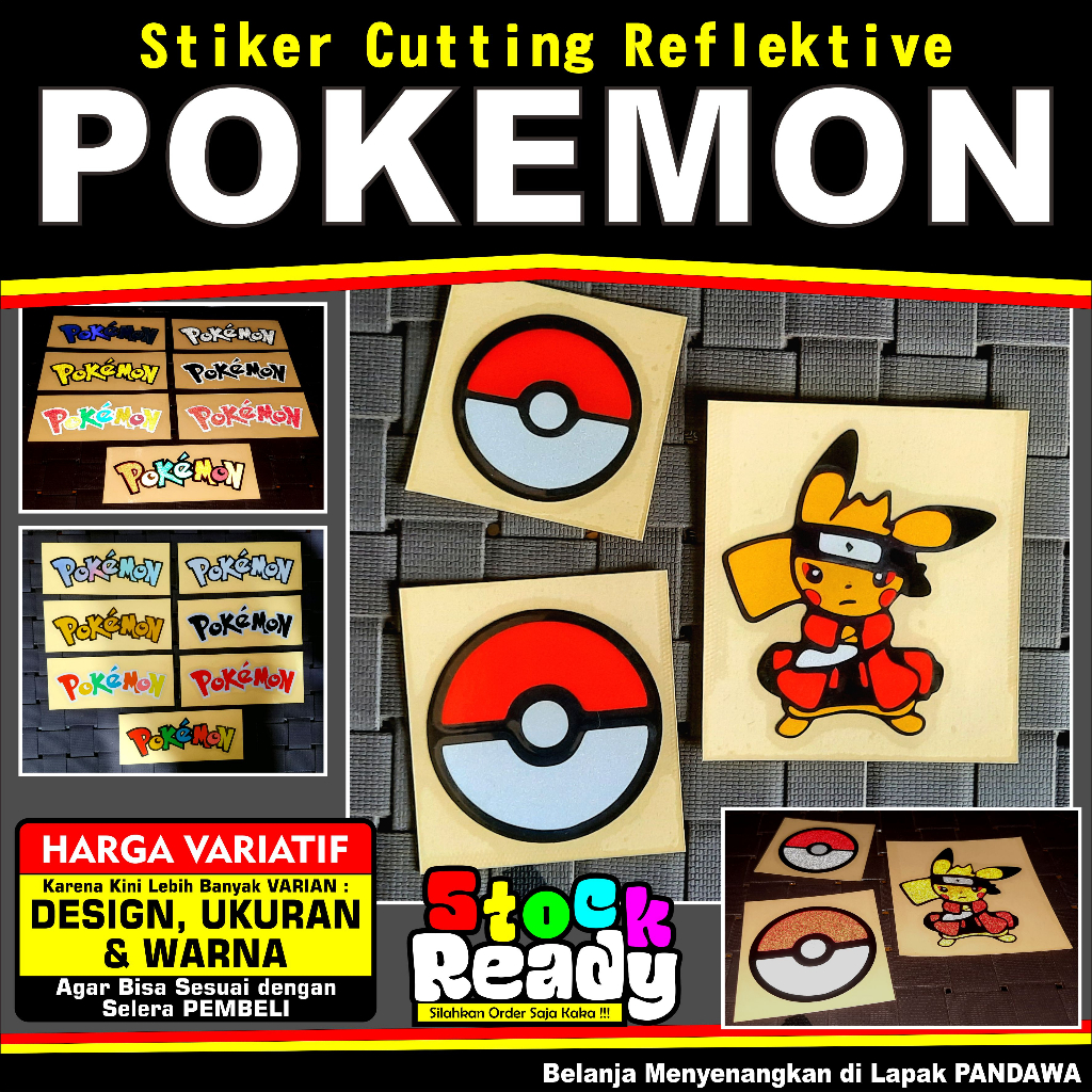Jual Stiker Cutting Reflektive : " POKEMON " | Shopee Indonesia