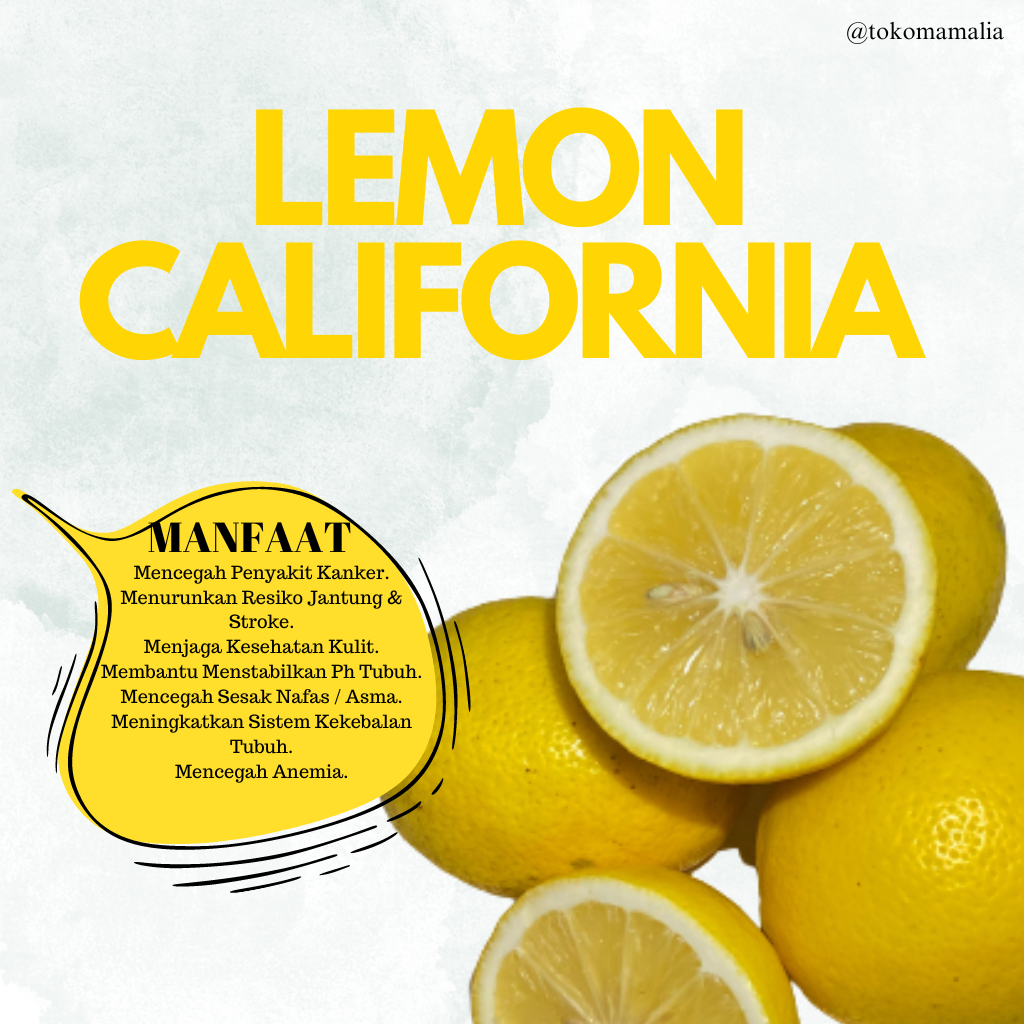 Jual Premium Lemon California Lokal 500 Gram 1 Kg FRESH Kuning / Lemon ...
