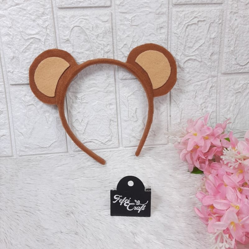 Jual Bando Binatang | Bando Anak Tema Hewan | Bando Flanel Telinga ...