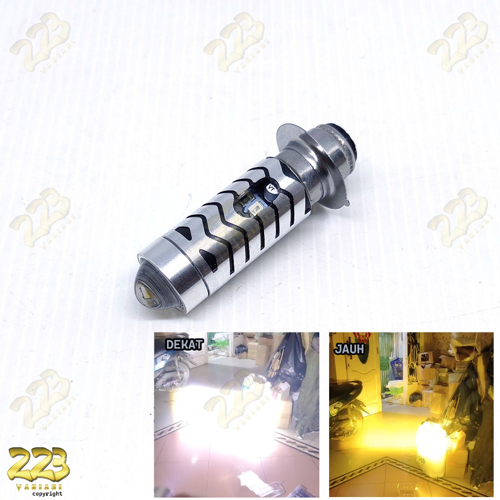 Jual Lampu Utama LED H6 Laser Jauh Dekat PutihKuning Plus Senja Biru AC DC | Shopee Indonesia