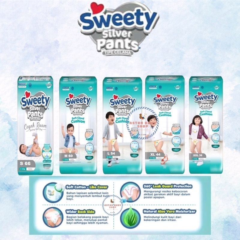 Jual Sweety Silver Pants NB44 S66 M60 L54 XL44 XXL36 | Shopee Indonesia