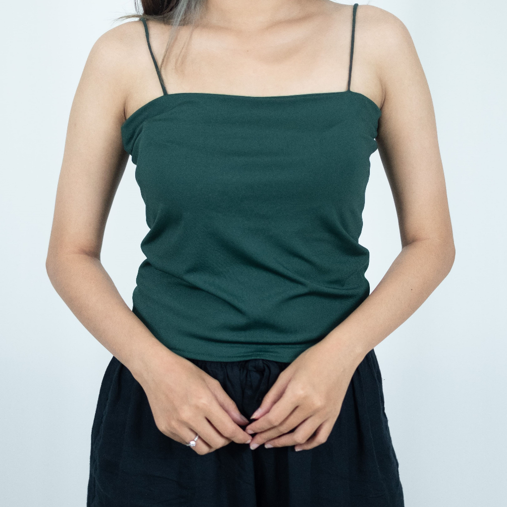 Jual Atkiya Tanktop Crop Tali Spaghetti Tank top Wanita All Size ...