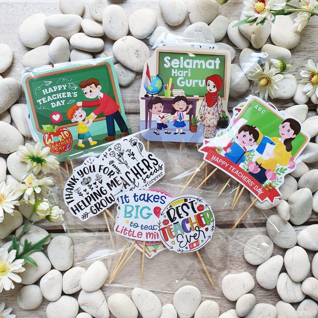 Jual SK Hari Guru Nasional National Teacher Day Birthday Cake Topper ...