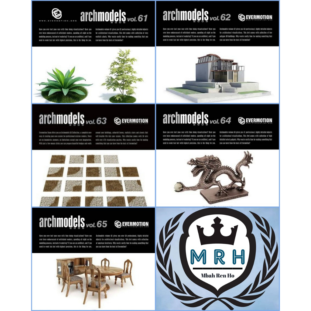 Jual EVERMOTION - ARCHMODELS VOLUME 61-70 - 3DS, OBJ, DXF, FBX, MXS ...