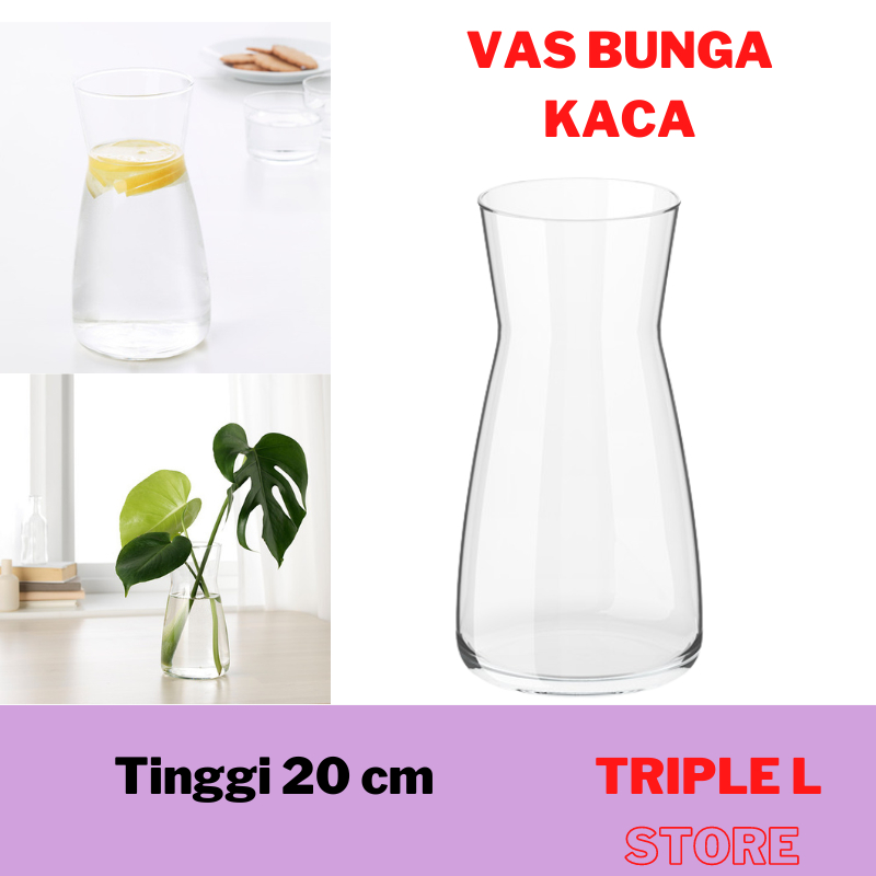Jual Vas Bunga Kaca tinggi 20 cm | Shopee Indonesia